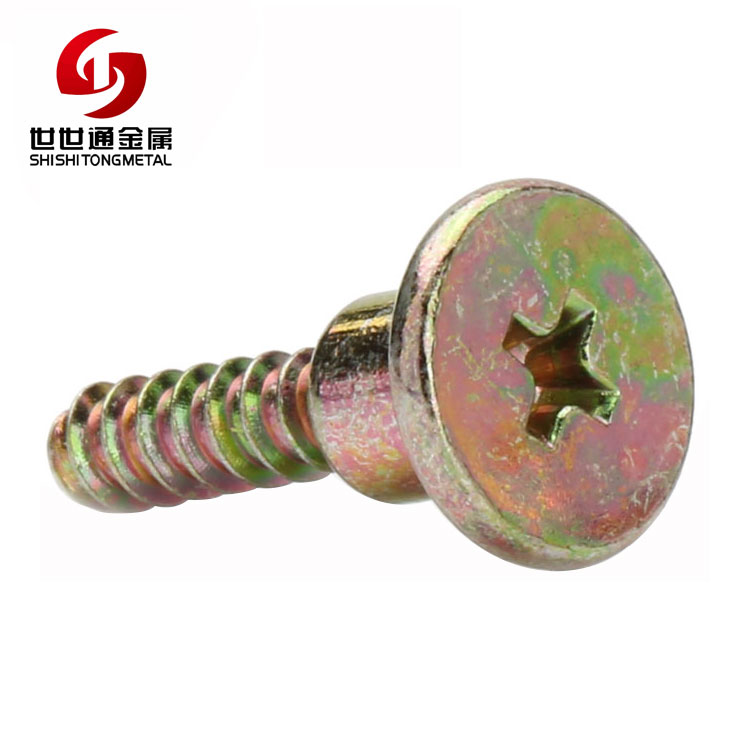 Large Head Screws, Carbon Steel Phillips Flat Screws