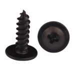 Wafer Head Screws, Black Zinc Plated Truss Phillips Screws