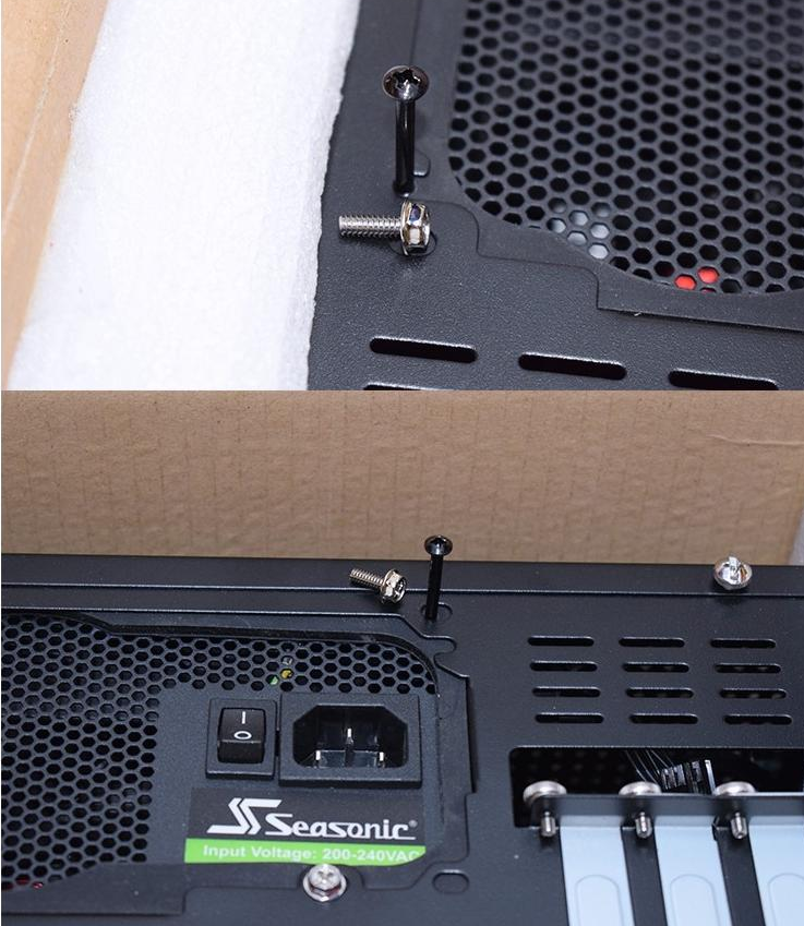 Are the chassis fan long screw installed correctly?