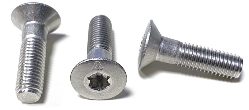 Stainless steel torx countersunk machine screws